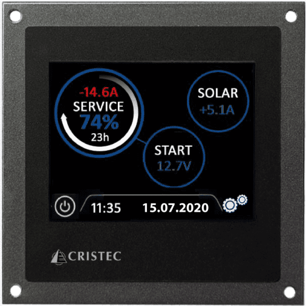 BAT-MON touch-screen battery monitor - CRISTEC